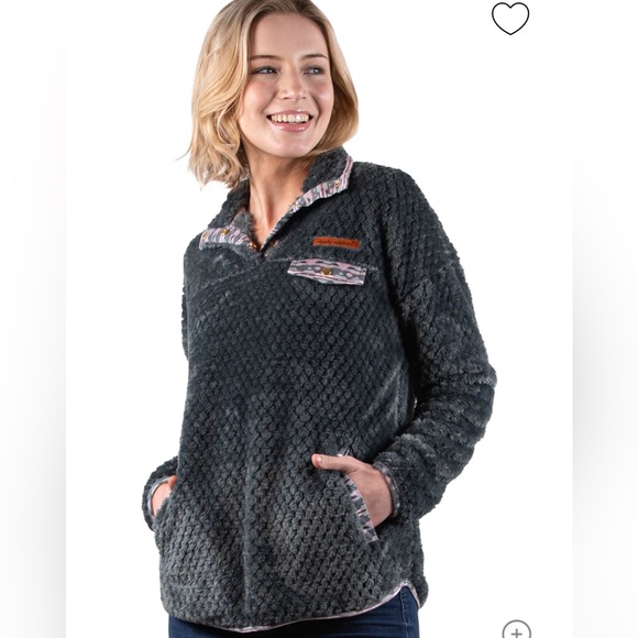 Jackets & Coats | Nwt Simply Southern Simple Soft Pullover In Grey ...